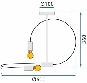 Stropní svítidlo Lampa 4 APP1092-4C růžově zlaté