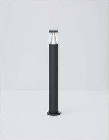 NV 9905024 Venkovní sloupkové svítidlo ROCK černý hliník stříbrný hliník a čirý akryl LED 8W 3000K 220-240V 120st. IP65 - NOVA LUCE