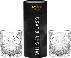BOHEMIA PRESTIGE FIORE SKLENICE NA WHISKY V TUBĚ 320ML SADA 2KS