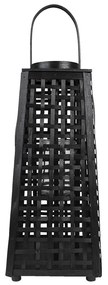 Černá dřevěná závěsná lucerna Bamboo - 23*23*55 cm