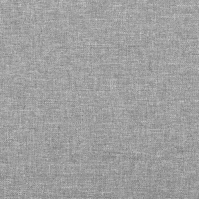 Čelo postele světle šedé 100x5x118/128 cm látkové 3116042