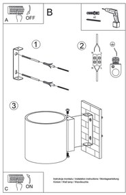 Nástěnné svítidlo Orbis, 1x zlaté kovové stínítko