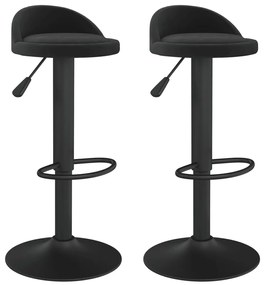 Barové stoličky 2 ks černé samet - Default Title