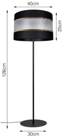 Stojací lampa CORAL 1xE27/60W/230V černá