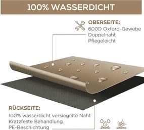 Ochranný kryt na zahradní nábytek Zimní nepromokavý kryt Oxfordský kryt 275 x 205 x 90 cm Béžová barva
