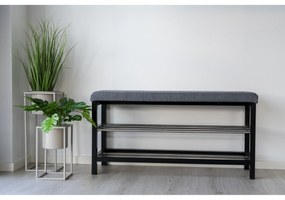 Nordic Experience Černošedý stojan na boty se sedákem Patis