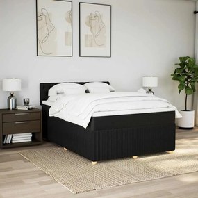 Box spring postel s matrací černá 140 x 190 cm textil 3287460