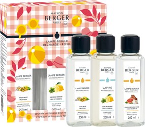 Maison Berger Paris Estivale Triopack náplně do katalytické lampy Fruity Sun, Zest of Verbena, Sweet Grapefruit 3 x 250 ml