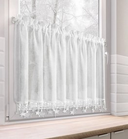 EUROFIRANY KRÁTKÁ VÁNOČNÍ ZÁCLONA NA PÁSCE XMAS 60X150 CM HVĚZDY