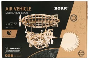 RoboTime 3D dřevěné mechanické puzzle Fantastická vzducholoď
