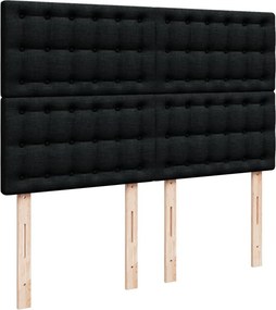 Box spring postel s matrací černá 140 x 190 cm textil 3292799