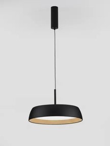LED stmívatelný černo-dřevěný designový lustr Sigi