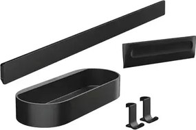 Hansgrohe Set koupelnových doplňků matná černá / Sada koupelnových dop