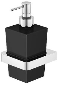Steinberg 420 - Dávkovač mýdla s držákem, černé sklo/chrom 420 8002