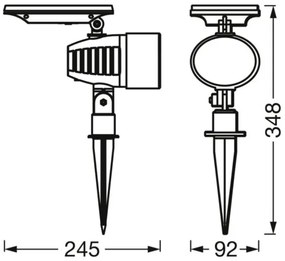 Osram - LED RGBW Stmívatelná solární lampa SMART+ SOLAR LED/0,6W/3,7V IP44