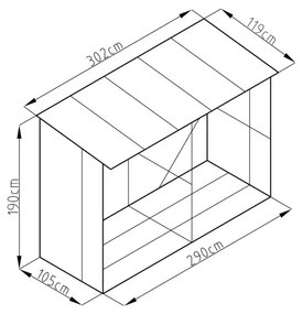 Přístřešek na dřevo Wa-c – Rojaplast