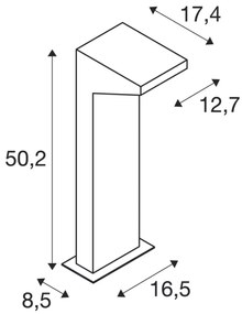 SLV 231305 Iperi 50, venkovní sloupkové svítidlo, LED 5W 4000K, antracit, výška 50cm, IP44