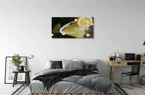 Obraz na skle koktejl citrón 120x60 cm