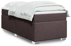 Box spring postel s matrací tmavě hnědá 100 x 200 cm textil 3285112