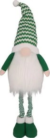 Vánoční dekorace skřítek bílá / zelená 108 cm