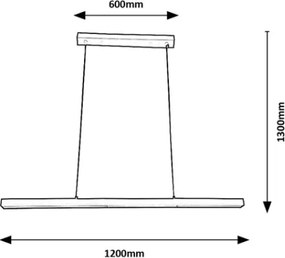Brilagi - LED Lustr na lanku AXIS LED/30W/230V 120 cm bílá