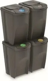 PROSPERPLAST SORTIBOX 4 x 35 l šedá / Odpadkový koš