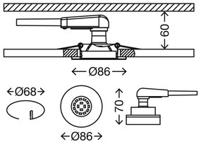 Briloner 7277-039-SADA 3xLED Stmívatelné koupelnové svítidlo 1xGU10/5W/230V IP23