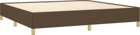 Box spring postel s matrací tmavě hnědá 200x200 cm textil 3142524