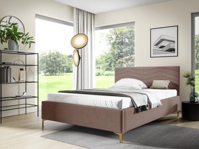 Eka Čalouněná postel ANNA+ 140x200 cm Barva látky Trinity: Černá (Trinity 2316), Úložný prostor: S kovovým rámem úložného prostoru