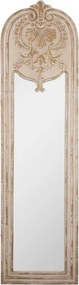 Béžové antik nástěnné zrcadlo s ornamenty Gital - 48*4*180 cm