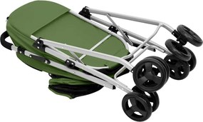 2patrový skládací kočárek pro psa zelený 83 x 48 x 97 cm oxford 172207