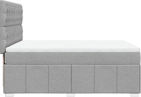 Box spring postel s matrací světle šedá 140 x 190 cm textil 3293970