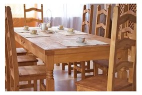 Massive home | Jídelní stůl z masivní borovice Corona - VÝPRODEJ MHHAC047