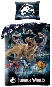 Halantex DĚTSKÉ POVLEČENÍ Z MIKROVLÁKNA JURASSIC WORLD 140X200 CM, 1 KS 70X90 CM VZOROVÁNO