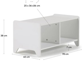 Bílá lakovaná komoda na úložné boxy Kave Home Nunila 78 x 40 cm