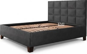 Postel čalouněná MONRA + lamelový rošt + matrace EMI