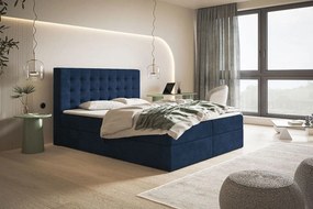 Boxspring Ben 180x200 cm Barva: Modrá - Kronos 09