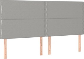 Box spring postel s matrací světle šedá 180 x 200 cm textil 3137093