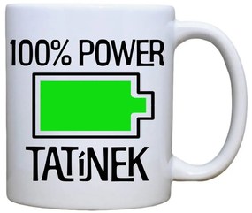 Super plecháček Keramický hrnek s potiskem 100% tatínek Objem a motiv: 300 ml černý lem