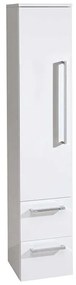 Mereo, Bino, koupelnová skříňka vysoká 163 cm, levá, bílá CN667