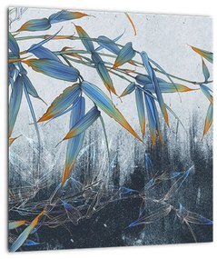 Obraz - Bambus na zdi (30x30 cm)