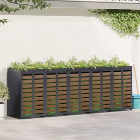 Úložný box na 3 popelnice Ocel Antracit 3394776