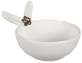 Bílá porcelánová miska s králičími oušky Rabbit - 13*11*8 cm / 200 ml