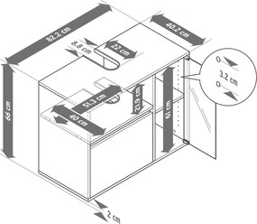 Tchibo - Koupelnová skříňka pod umyvadlo - barva: bílá