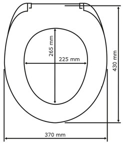 Tmavé WC sedátko a snadným zavíráním Wenko Wenge, 43 x 37 cm