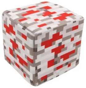 Minecraft plyšová kostka 10 cm, 20 cm, 30 cm Motiv: 10 x 10 cm, Velikost: Červenobílošedá