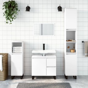 3dílný set koupelnového nábytku bílý kompozitní dřevo 3190229