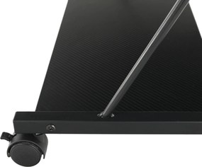 Pojízdný PC stůl / herní stůl s kolečky, černá, TARAK