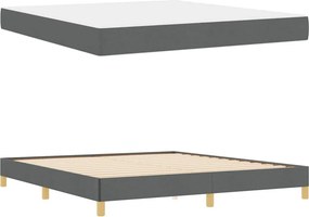 Postel s boxspringem s matrací Tmavě šedá 180 x 200 cm textil 3398585
