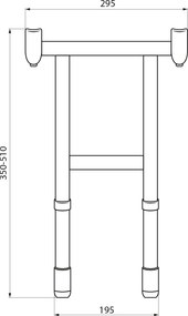 Ridder Ridder, HANDICAP Podpěra pro sklopné sprchové sedátko, bílá, A141100